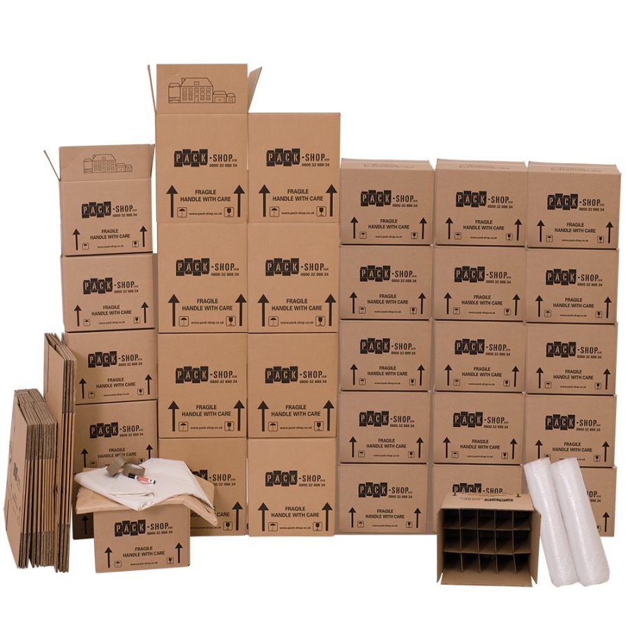 3-4 Bedroom Deluxe Moving Box Pack | Removal Kits